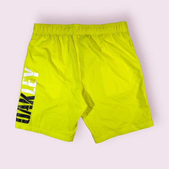 Oakley | Swim | Oakley Mens Board Shorts Yellow Spellout Graphic Mens ...